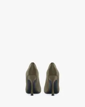 JUDE Kiss Pump Satin - Khaki