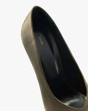 JUDE Kiss Pump Satin - Khaki