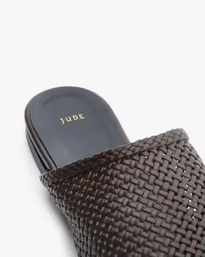 JUDE Floor Slide Woven Leather