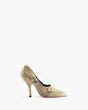 JUDE Date Pump Sand Python Leather - Beige