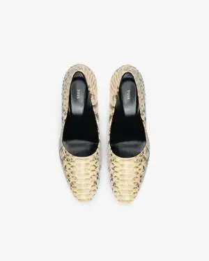 JUDE Date Pump Sand Python Leather - Beige