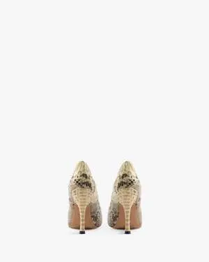 JUDE Date Pump Sand Python Leather - Beige