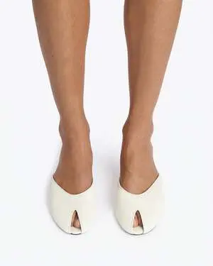 JUDE Date Flat Off- Leather - White
