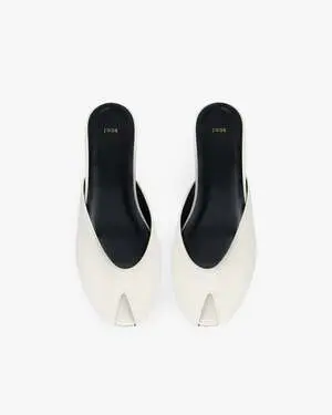 JUDE Date Flat Off- Leather - White