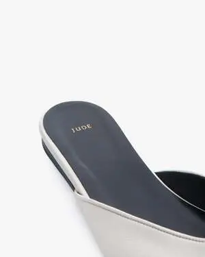 JUDE Date Flat Off- Leather - White