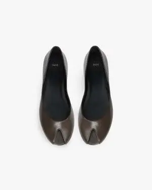 JUDE Date Ballerina Mocha Leather