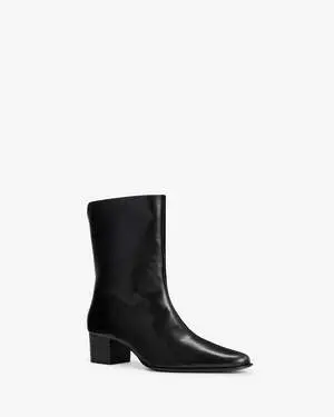 JUDE Pace Ankle Boot In Leather - Black