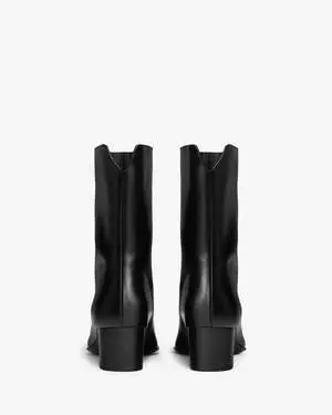 JUDE Pace Ankle Boot In Leather - Black