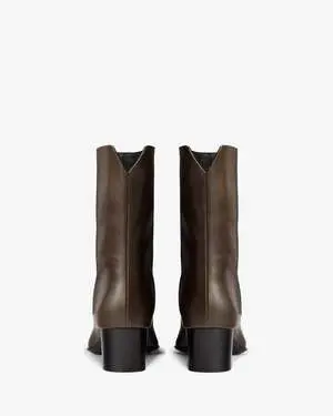 JUDE Pace Ankle Boot In Mocha Leather - Brown