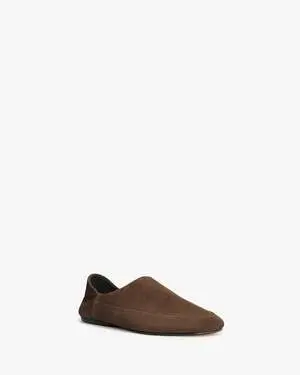 JUDE Floor Slipper In Mocha Suede Leather