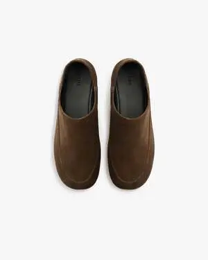 JUDE Floor Slipper In Mocha Suede Leather