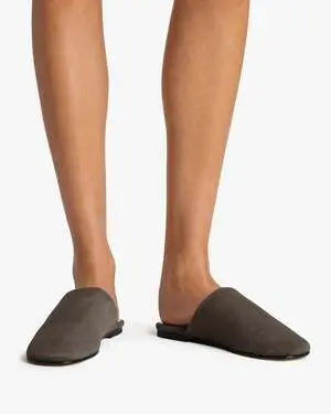 JUDE Floor Slide In Cacao Suede Leather