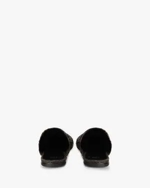 JUDE Floor Slide In Dark Python Leather - Brown