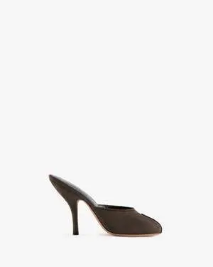 MY STORE Date Mule In Cacao Suede Leather - Brown