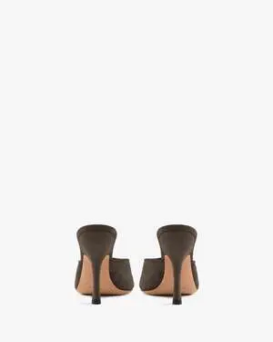 MY STORE Date Mule In Cacao Suede Leather