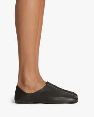 JUDE Floor Slipper In Espresso Leather