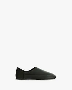 JUDE Floor Slipper In Leather - Black