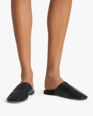 JUDE Floor Slide In Leather - Black