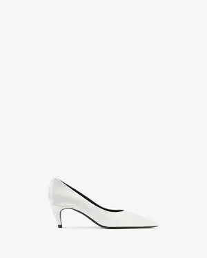 JUDE Blade Pump Creased Leather - White