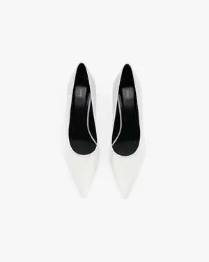JUDE Blade Pump Creased Leather - White