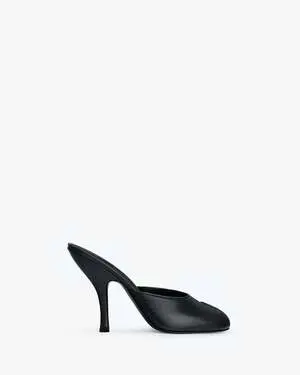 MY STORE Date Mule In Creased Leather - Black