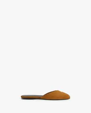 JUDE Date Flat In Suede Leather - Tan