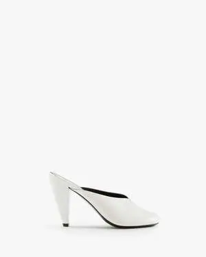 MY STORE Paw Mule In Leather - White