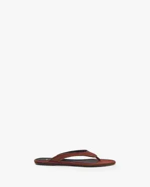 JUDE Rue Sandal In Suede Leather - Brown