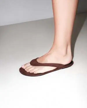 JUDE Rue Sandal In Suede Leather - Brown
