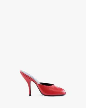MY STORE Date Mule In Creased Leather - Red
