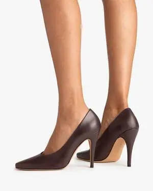 JUDE Jerry Pump Barolo Creased Leather - Bordeaux
