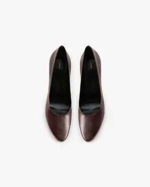 JUDE Jerry Pump Barolo Creased Leather - Bordeaux