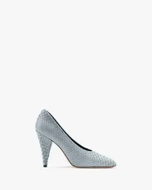 JUDE Inez Pump Python Leather - Grey