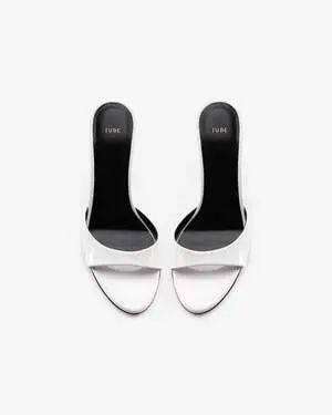 JUDE Hew Mule Patent Leather - White