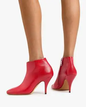 JUDE Credo Ankle Boot Creased Leather - Red