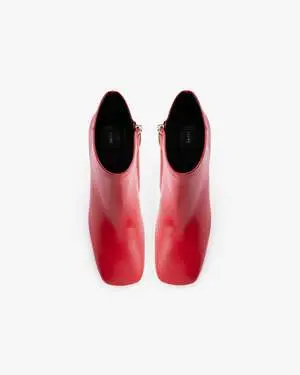 JUDE Credo Ankle Boot Creased Leather - Red