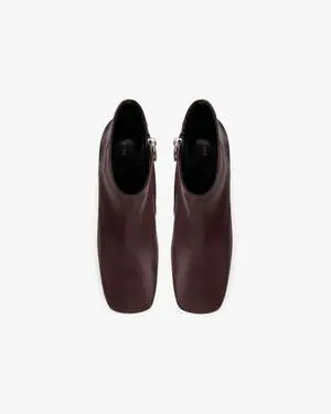 JUDE Credo Ankle Boot Barolo Creased Leather - Bordeaux