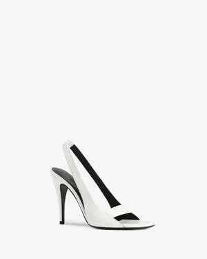 JUDE Ibis Slingback Creased Leather - White
