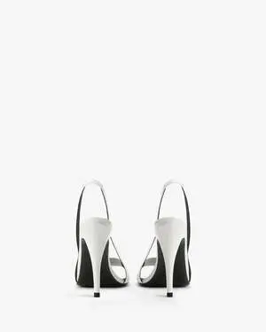 JUDE Ibis Slingback Creased Leather - White