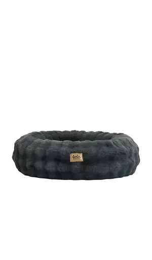 LOLA BLANKETS Small Bubble Round Pet Bed In Grey