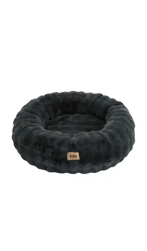 LOLA BLANKETS Medium Bubble Round Pet Bed In Grey - Shadow Grey