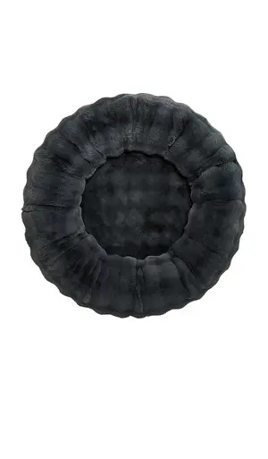 LOLA BLANKETS Medium Bubble Round Pet Bed In Grey