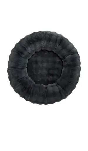 LOLA BLANKETS Large Bubble Round Pet Bed In Grey