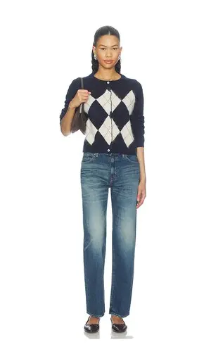 Soft Goat Argyle Cardigan