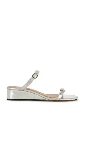 MANSUR GAVRIEL Zeppa Sandal In Metallic - Silver