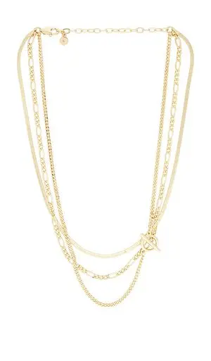 Ettika Gilded Layered Link Necklace In Metallic - Gold