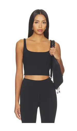 Susana Monaco Crop Tank Top - Black