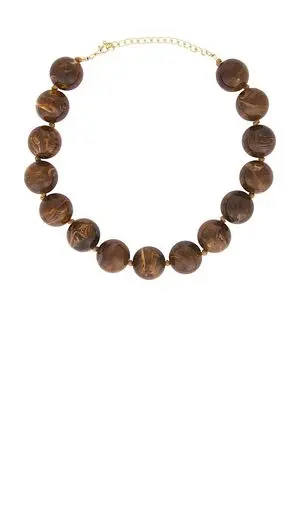 LOVERS AND FRIENDS Kaia Beaded Necklace - Brown