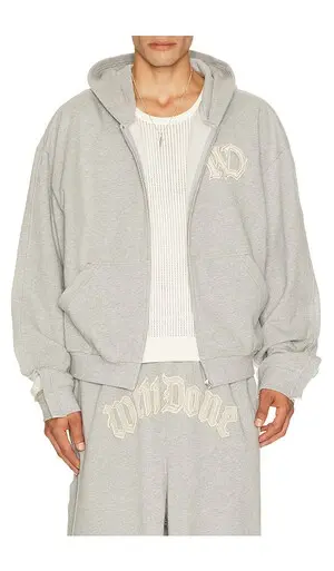 We11Done Inside-out Zip Up Hoodie