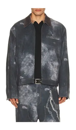 We11Done Trompe L'oeil Denim Jacket - Black